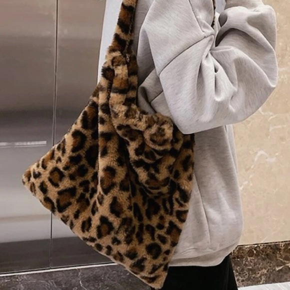 Bags | Fuzzy Cheetah Bag | Poshmark
